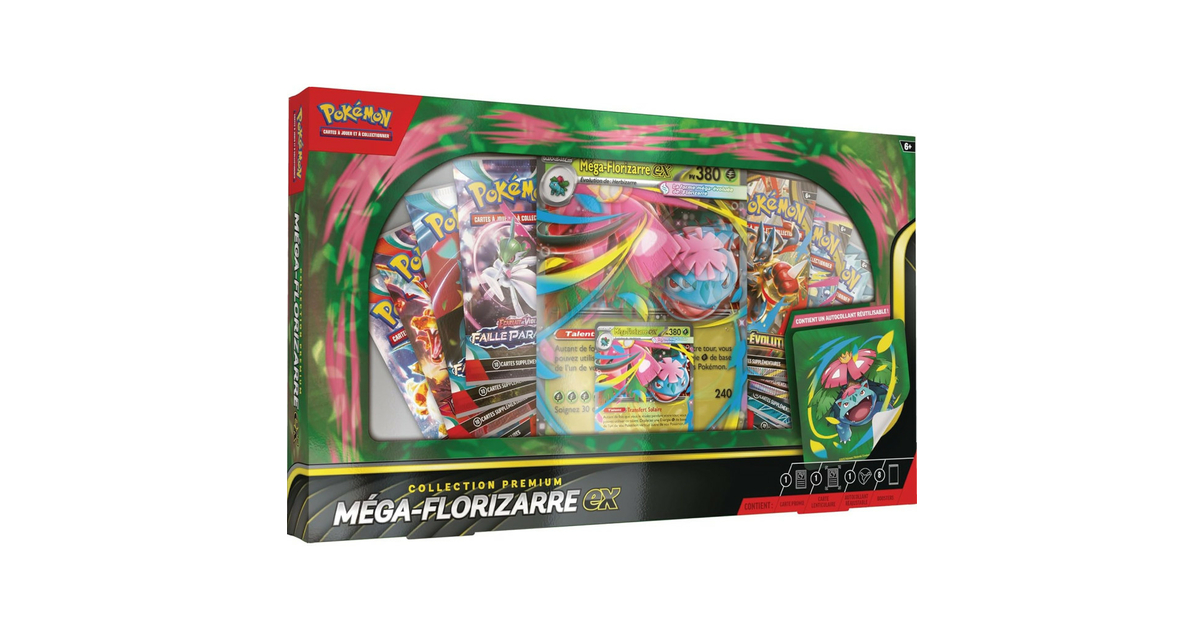 Pokémon : Coffret Premium Mega Florizarre Ex - Jeux 2 Joueurs - La ...