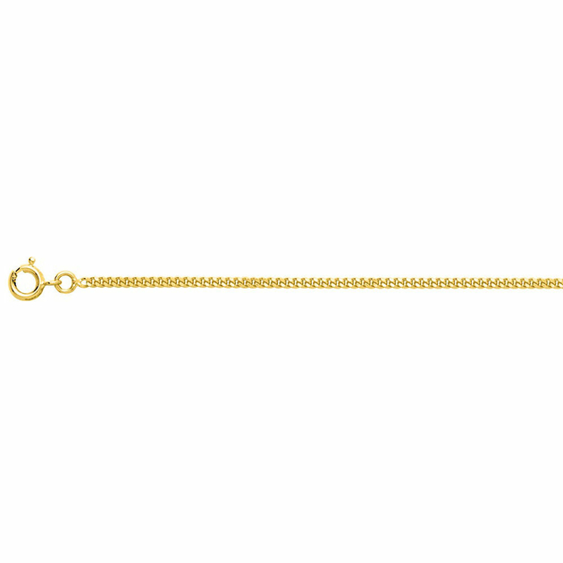 Chaîne gourmette 1.7mm - 38 à 60cm, plaqué or 18K - MURAT