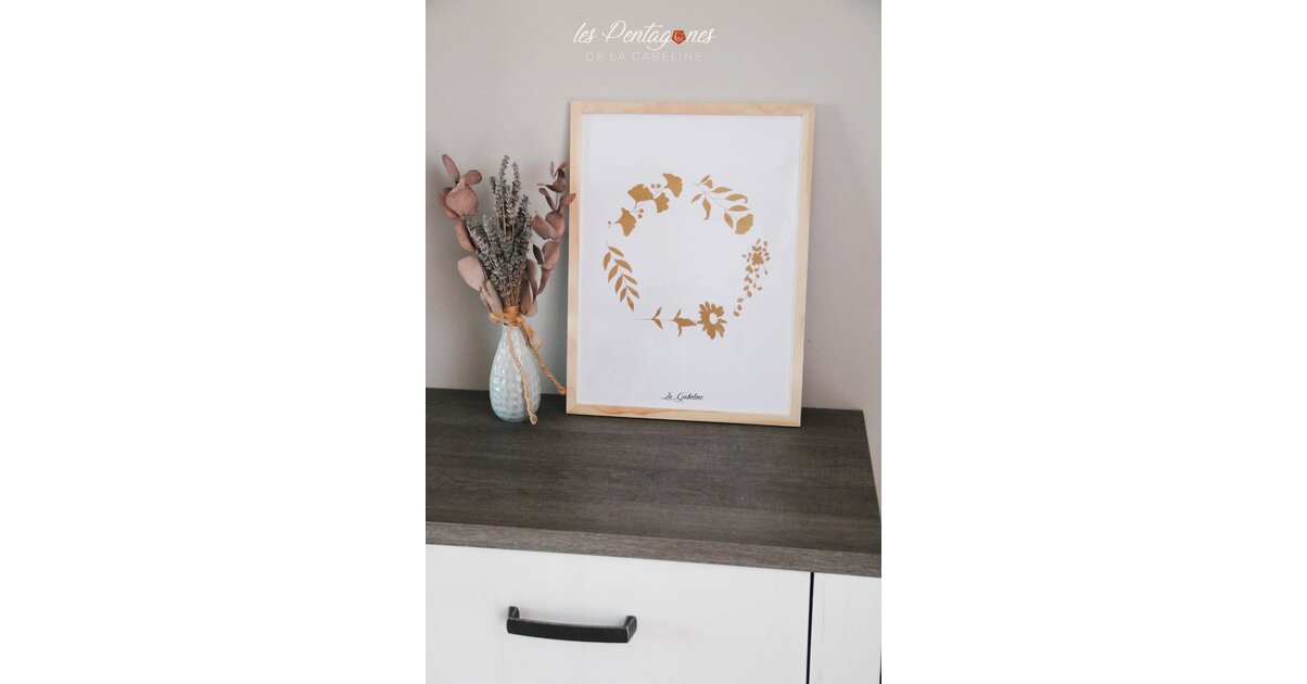 Affiche motif floral La Gabeline