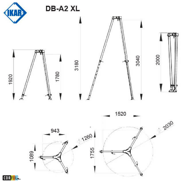 Trépied 2 personnes BD-A2 - CORFIL