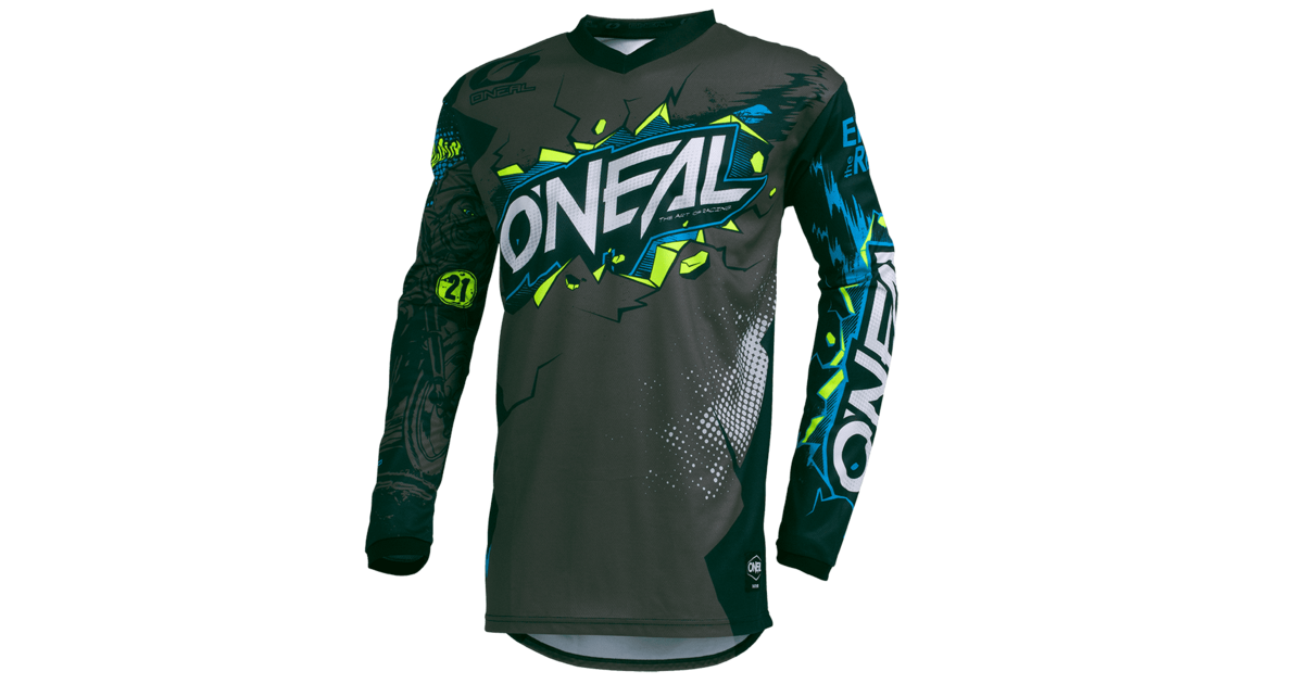 MAILLOT O'NEAL ELEMENT VILLAIN GREY/ (ENFANT) - ÉQUIPEMENTS BMX RACE ...