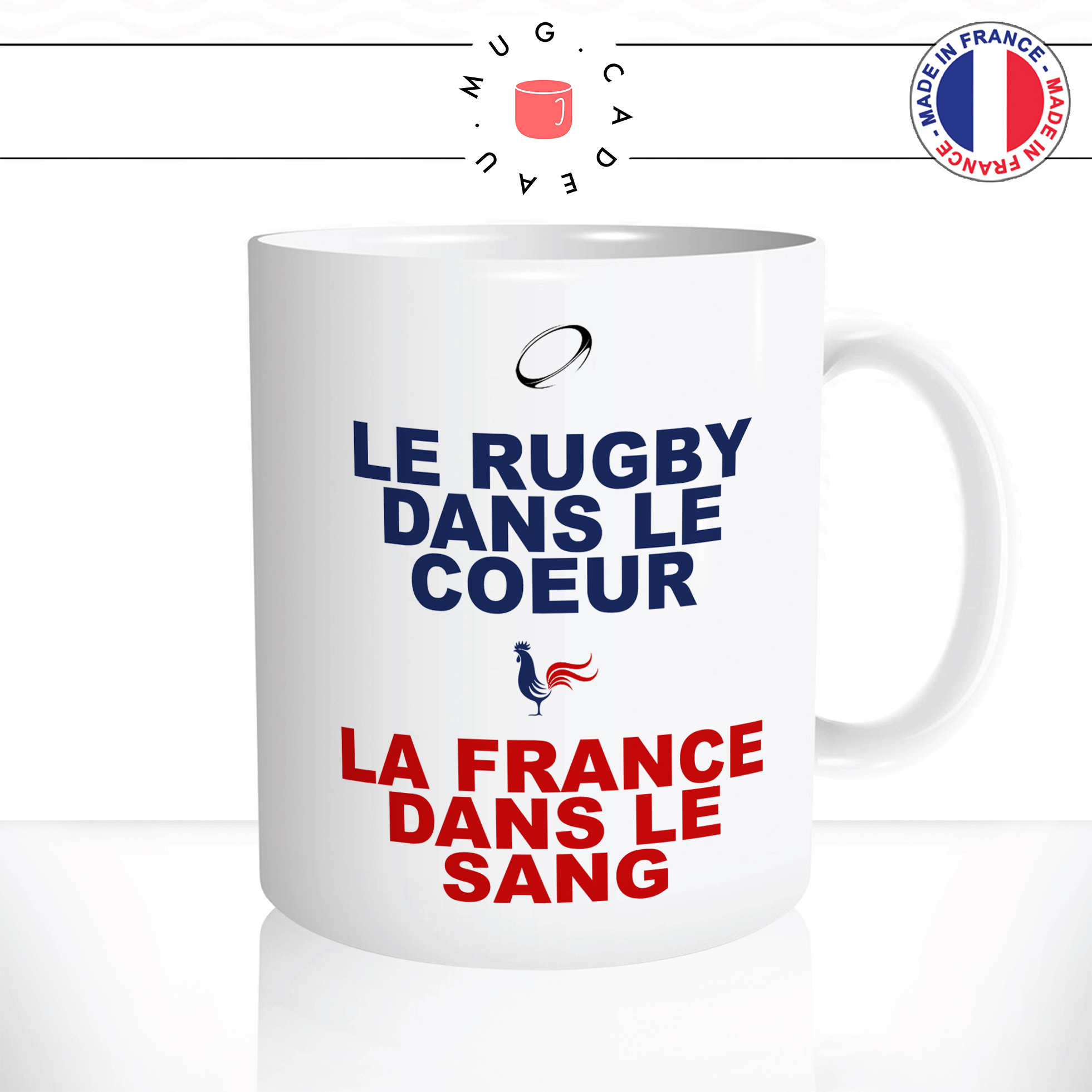 Mug Le Rugby Dans Le Cœur - Coupe du Monde Rugbyman - Mug-Cadeau