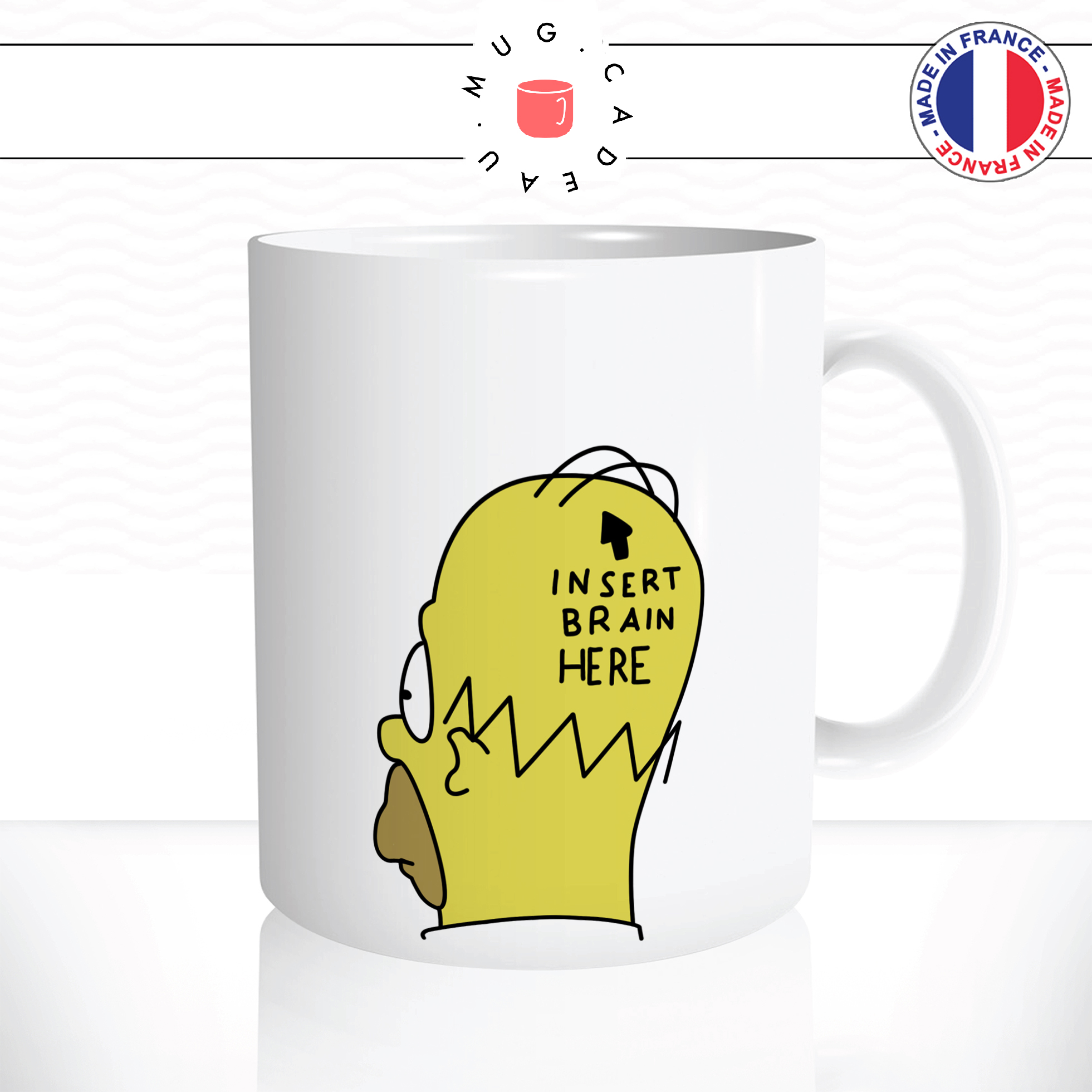 Mug Insert Brain Here - Série/Les Simpsons - Mug-Cadeau
