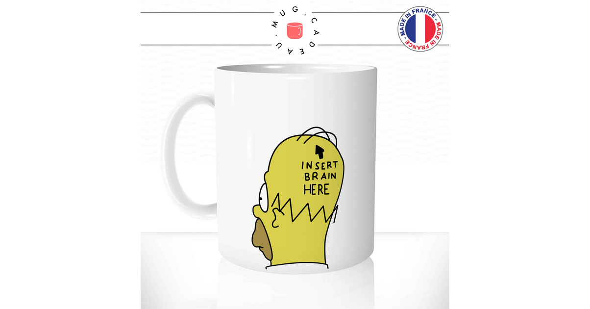 Mug Insert Brain Here - Série/Les Simpsons - Mug-Cadeau
