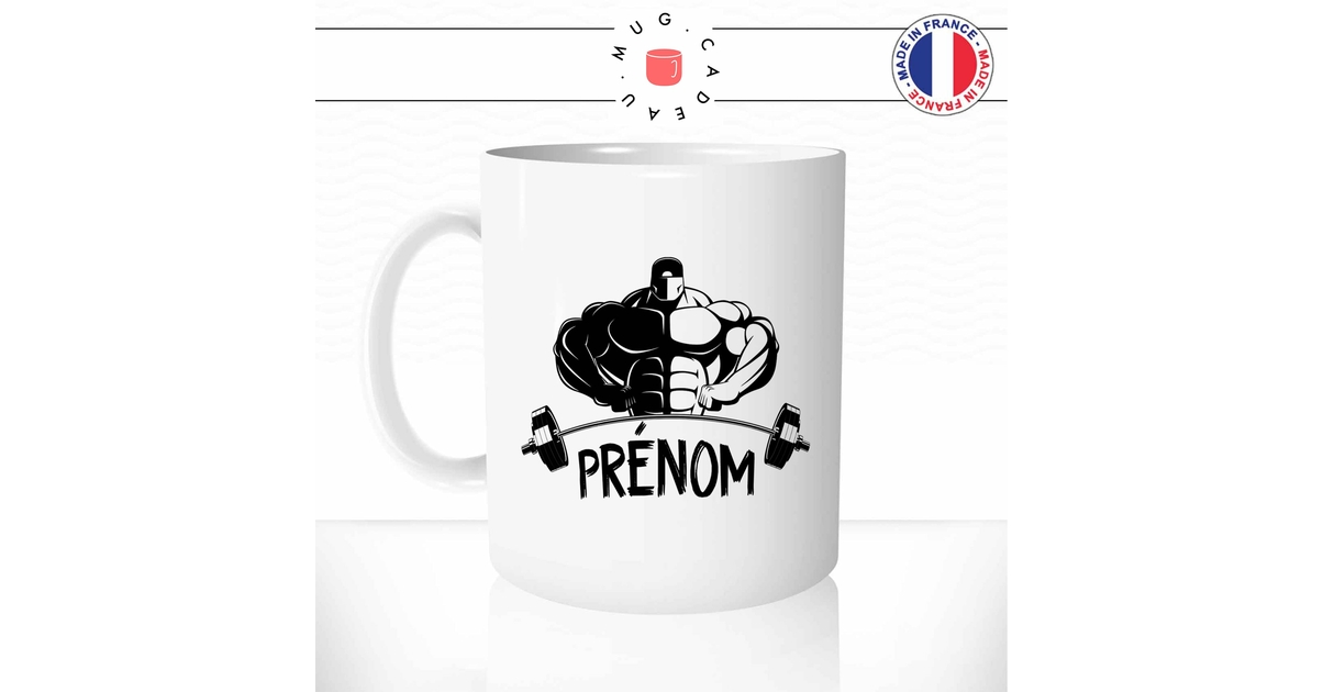 Mug Body Builder Prénom - Hommes personnalisable - Mug-Cadeau
