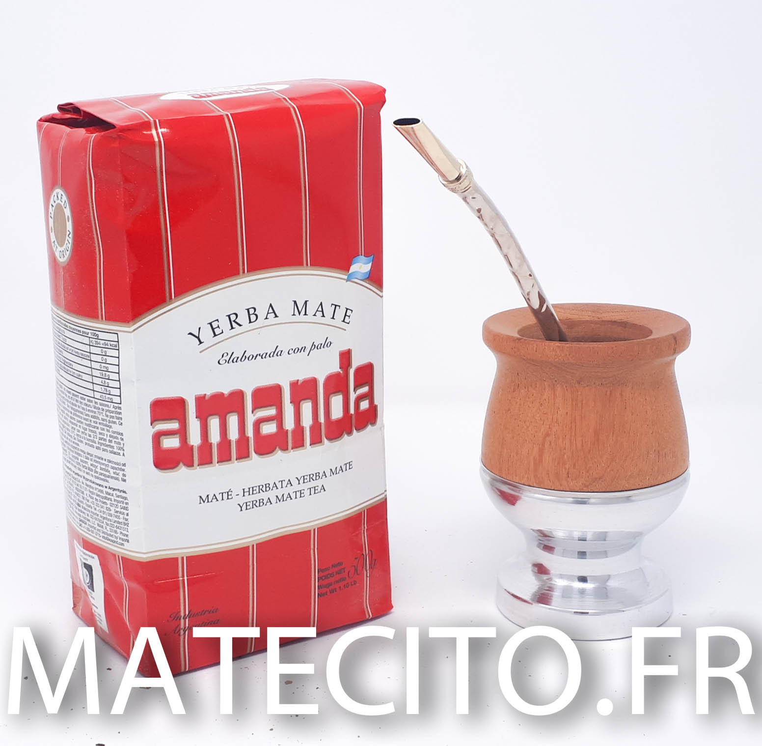 Yerba mate AMANDA 1Kg - yerba mate/avec tiges - Matecito