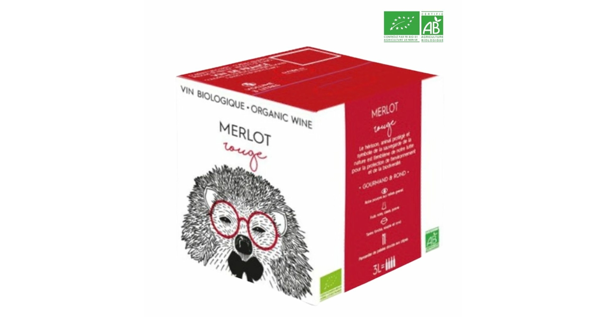 Hérisson Malin Rouge - Merlot rouge bio - BIB 3L - Jacques Frelin ...
