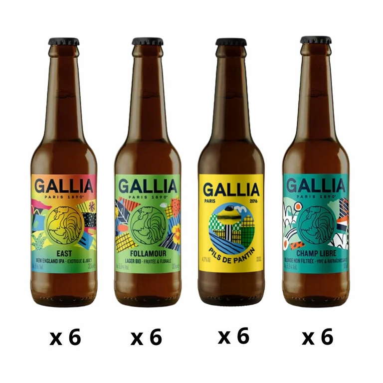 Bières Gallia - Coffret 24 btlles - Gallia - Vinalia