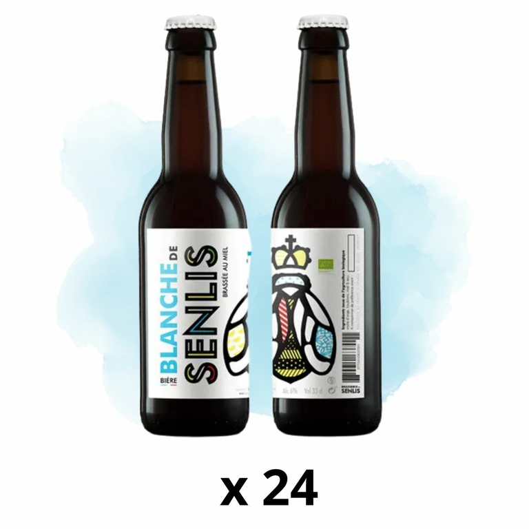 Bière de Senlis - La Blanche bio - Par 24 bouteilles - Brasserie de Senlis - Vinalia
