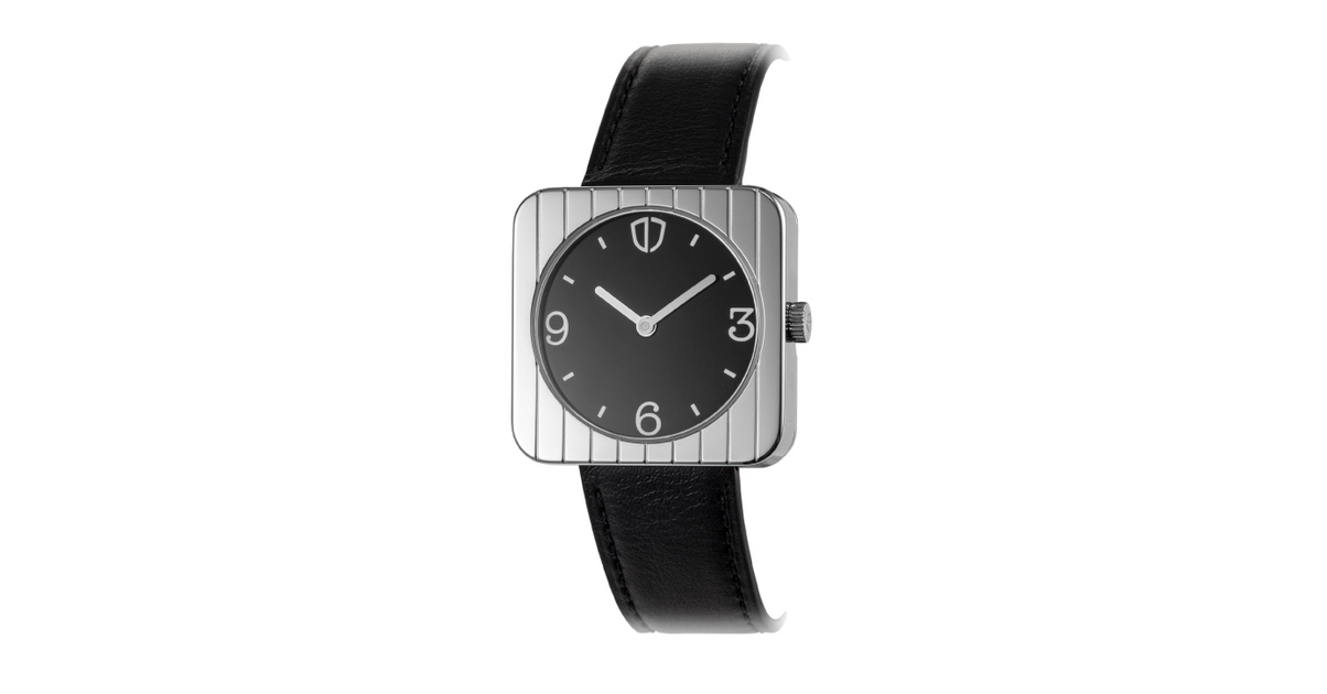 Montre Galine Automatique cadran noir Aiguille acier poli - Montres ...