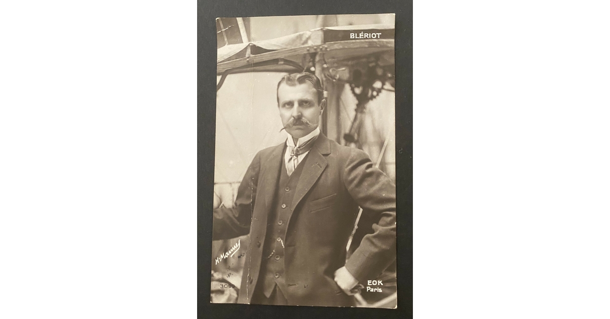 Louis BLÉRIOT – Pionnier aviation - Carte avec signature autographe – 1909