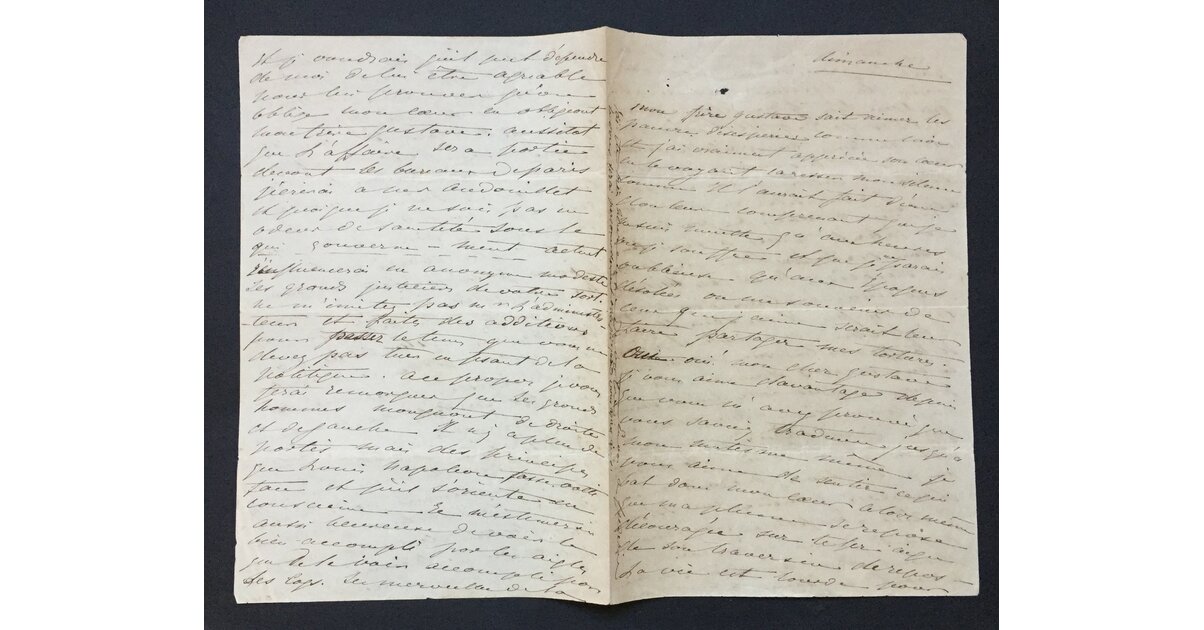 Marie CAPPELLE, Madame LAFARGE – Remarquable lettre autographe signée ...