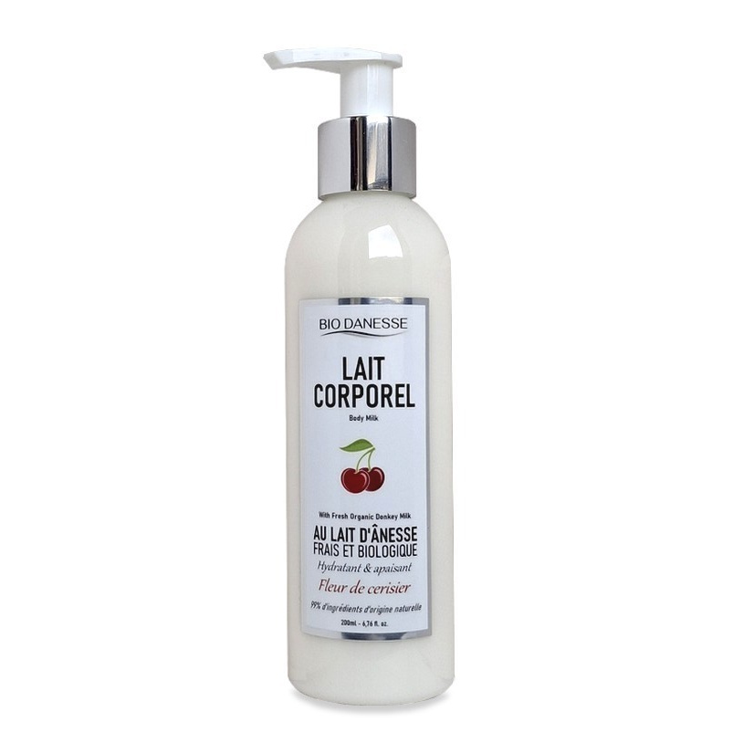 Lait corporel au lait d'ânesse bio fleur de cerisier - Bio-Danesse