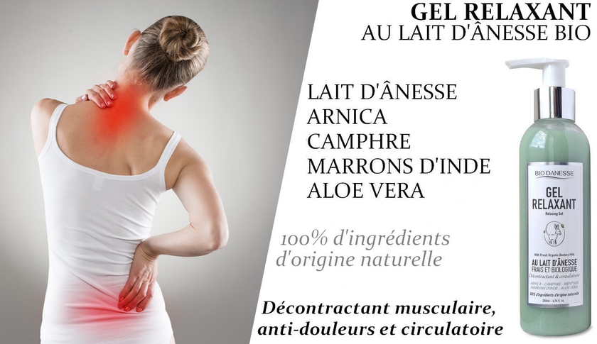 Gel relaxant au lait d'ânesse bio - SOINS CORPS - bio danesse