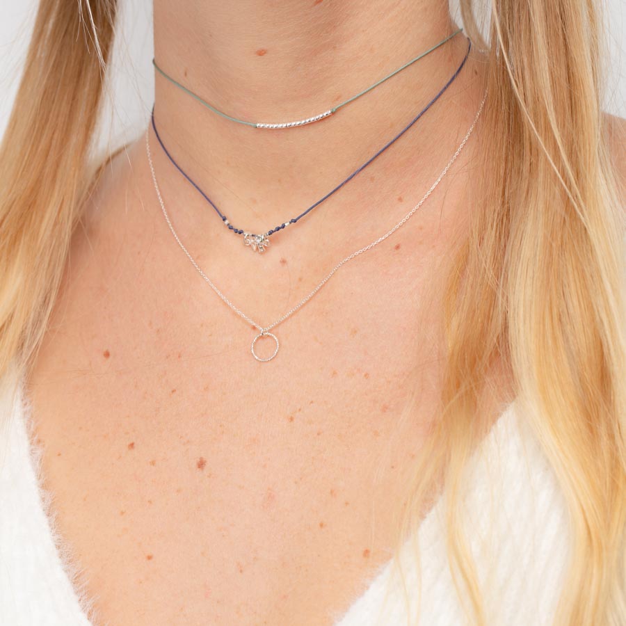 COLLIER LOVE BLEU - COLLIERS ARGENT 925/Colliers Cordons - DORIANE Bijoux