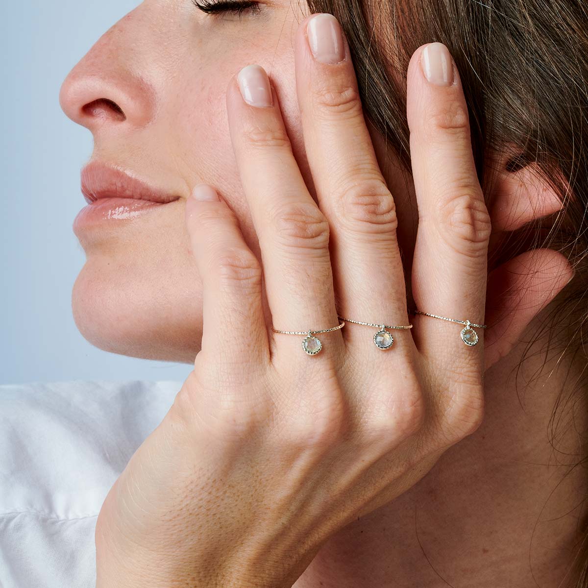 BAGUE DARLING GRISE - DORIANE Bijoux