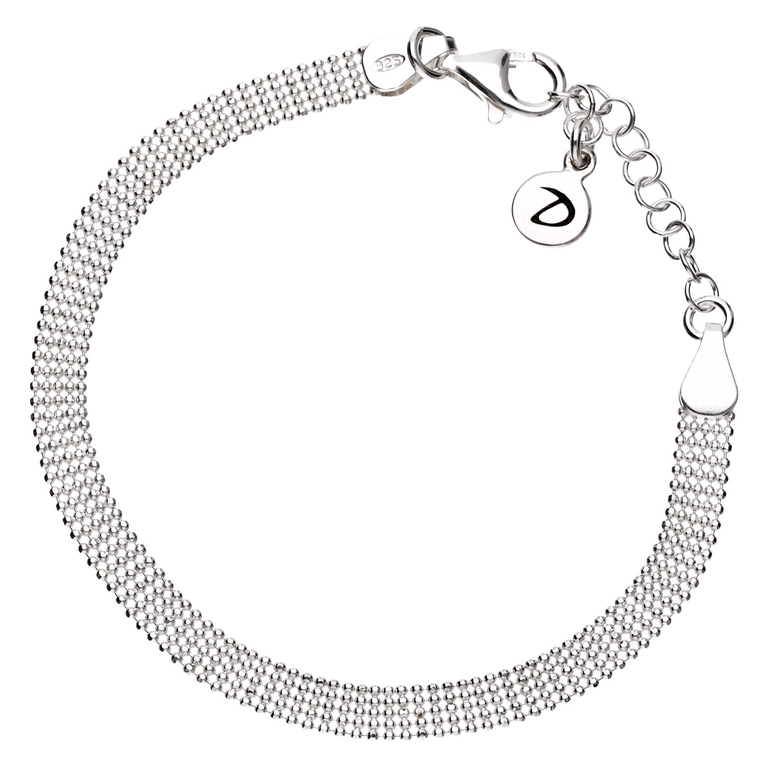 bracelet Quatre Rangs Maille Argent Boule - DORIANE BIJOUX