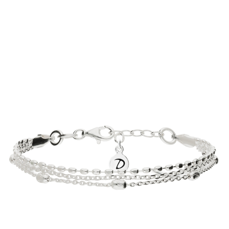 Bracelet Triple Chaîne Fine Et Maille Ovale - DORIANE BIJOUX