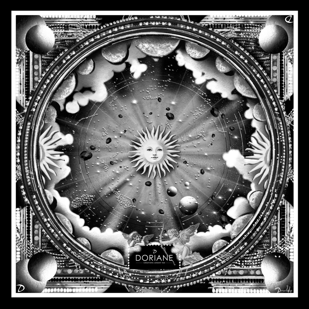 Foulard en soie Astre Édition Limitée – DORIANE BIJOUX x Doriane Malige