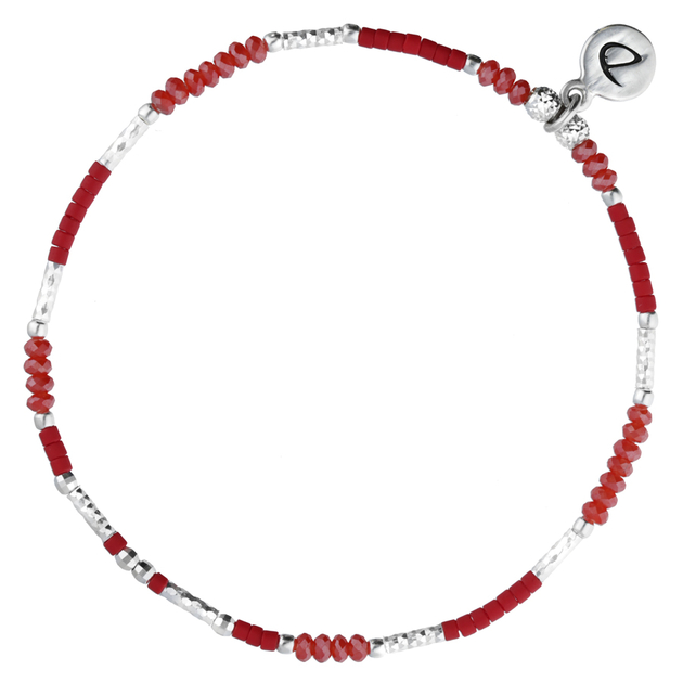 BRACELET ELASTIQUE BRIGHT ROUGE - BRACELETS ARGENT 925/Bracelets Argent ...