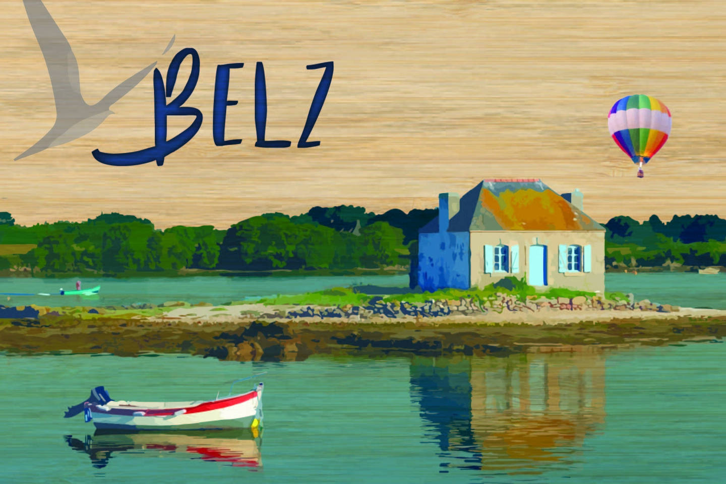 LOT DE 10 CARTES - BELZ - BRETAGNE - GRAPHIC WOOD