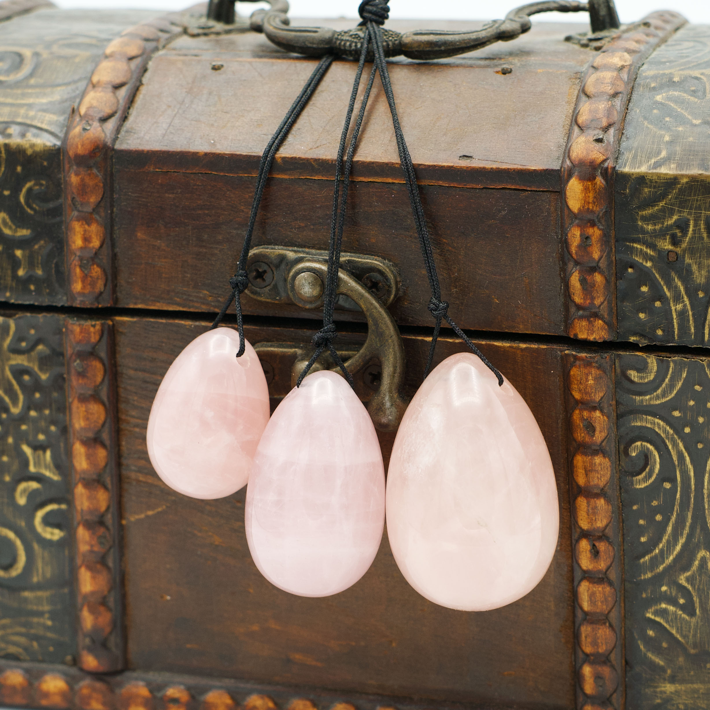 Set de 3 Œufs de Yoni , Quartz rose - Bien-être/Oeuf de Yoni - Miracles ...