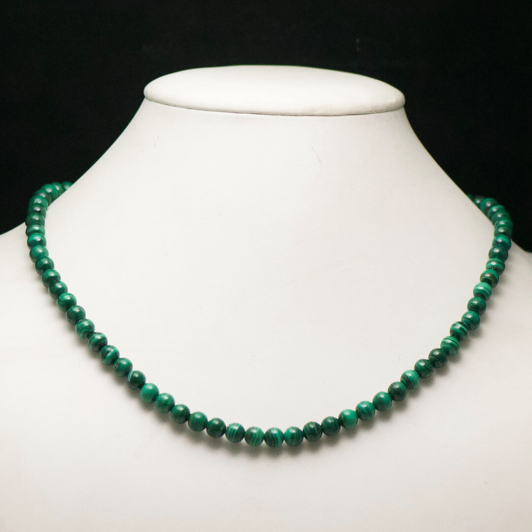 collier malachite AAA "perle ronde 6 mm" - Collier/Malachite - Miracles ...