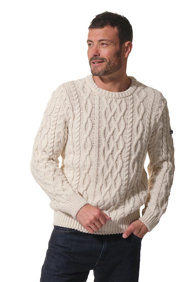 Pull marin homme MAXIME à torsades écru – Hublot Mode Marine
