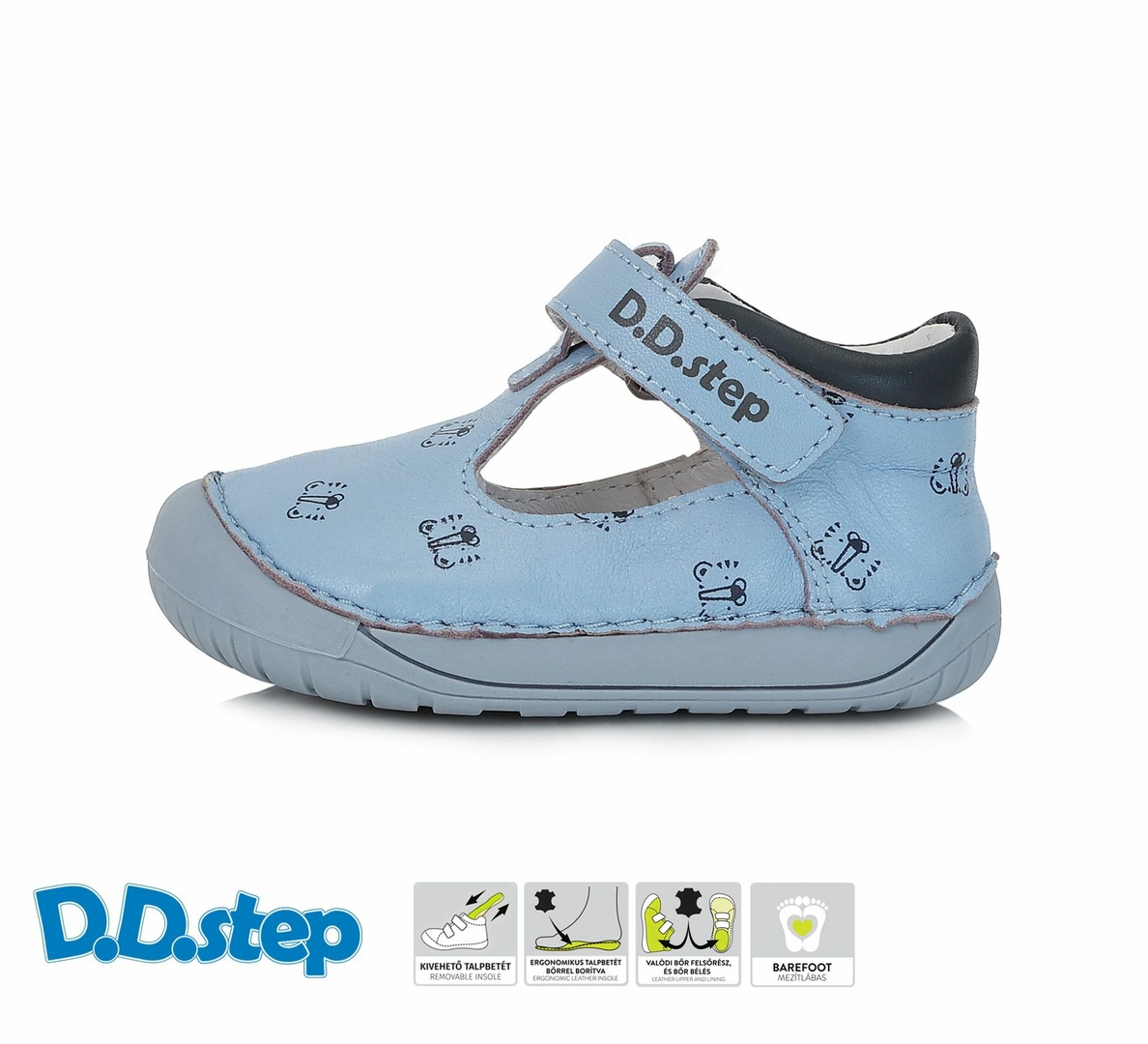 Sandales barefoot DD STEP salomé - sky blue - H070-41464