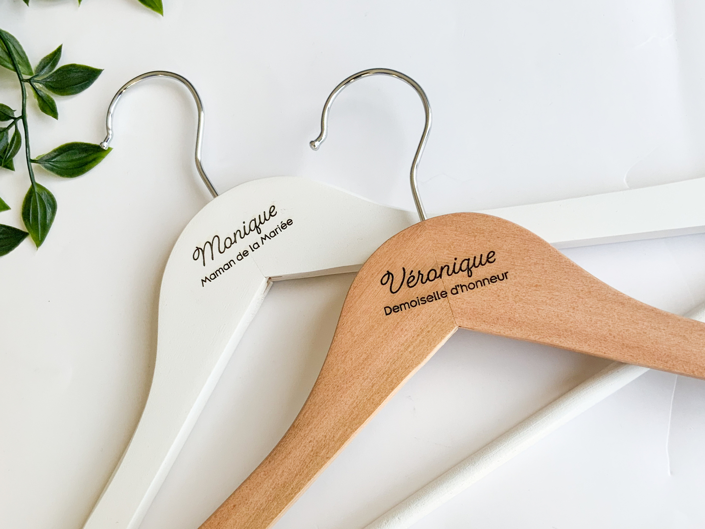 Cintre Personnalisé Mariage - Bois - itouitou