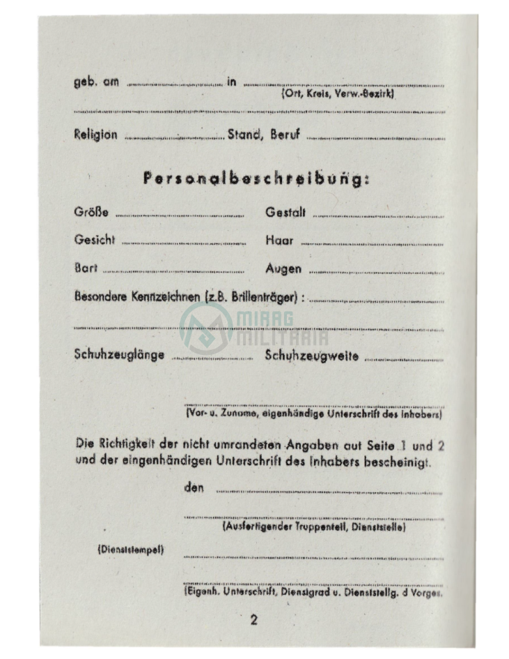 Soldbuch Livret SS, SS VT, Waffen SS - Waffen-SS/Documents - Mirag ...