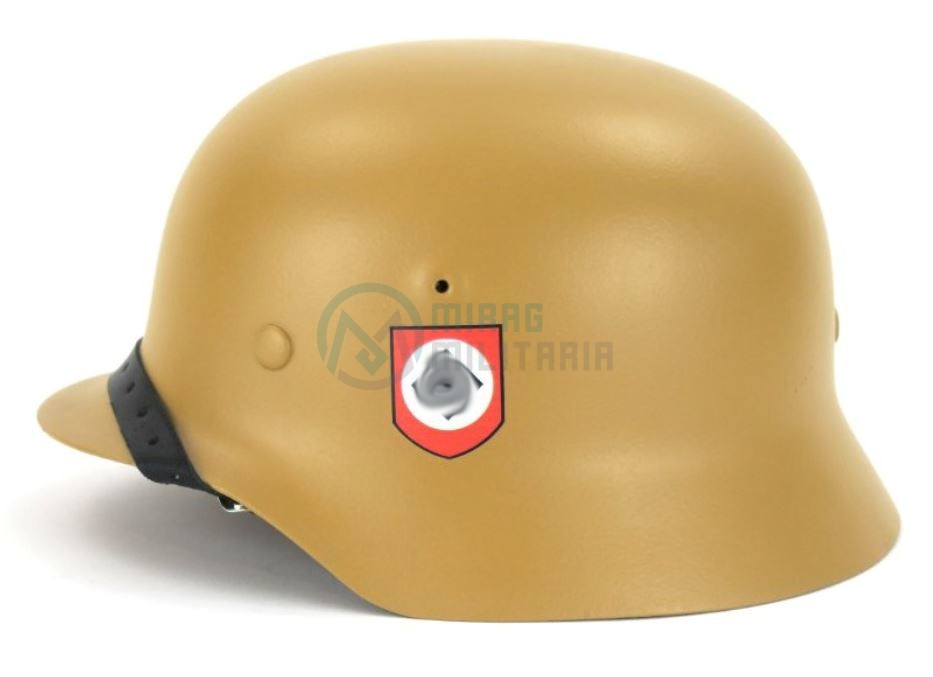 Casque Stahlhelm M40 SS DAK Afrika Korps DUNKELGELB Réplique - Waffen-SS/Casques - Mirag-Militaria