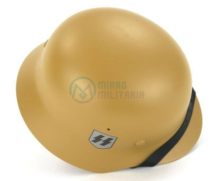Casque Stahlhelm M40 SS DAK Afrika Korps DUNKELGELB Réplique - Waffen-SS/Casques - Mirag-Militaria