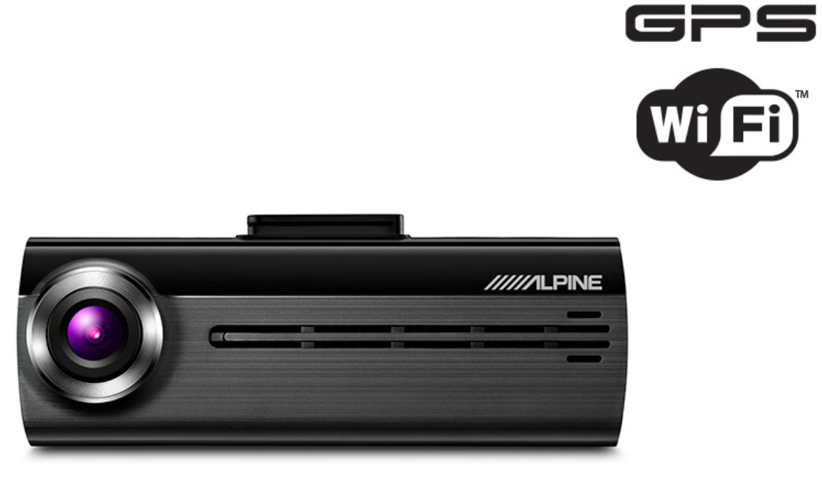 Dash cam Alpine DVR-F200 : Dash Cam Full HD, GPS intégré, Wifi