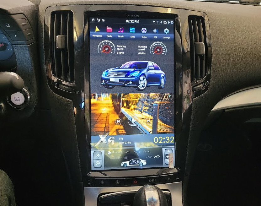 Tablette tactile GPS Android 11.0, Apple Carplay Infiniti G35/G37