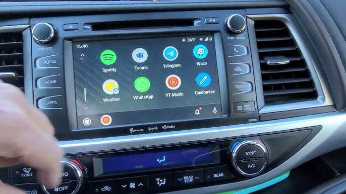 Carplay sans fil et Android Auto pour Toyota Highlander de 2015 à 2019