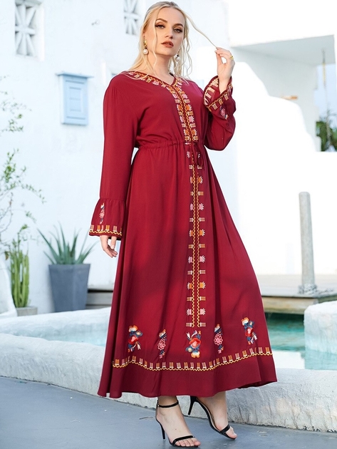 Robe longue maxi rouge - FEMME - RetourAuxOrigines