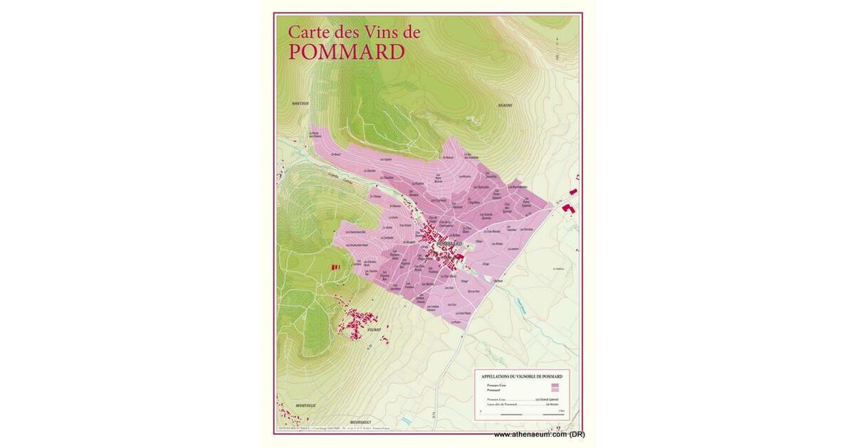 Carte des vins de Pommard Benoît France - Cartes des vignobles - au ...