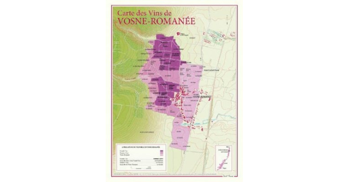 Carte des vins de Vosne-Romanée Benoît France - Cartes des vignobles ...
