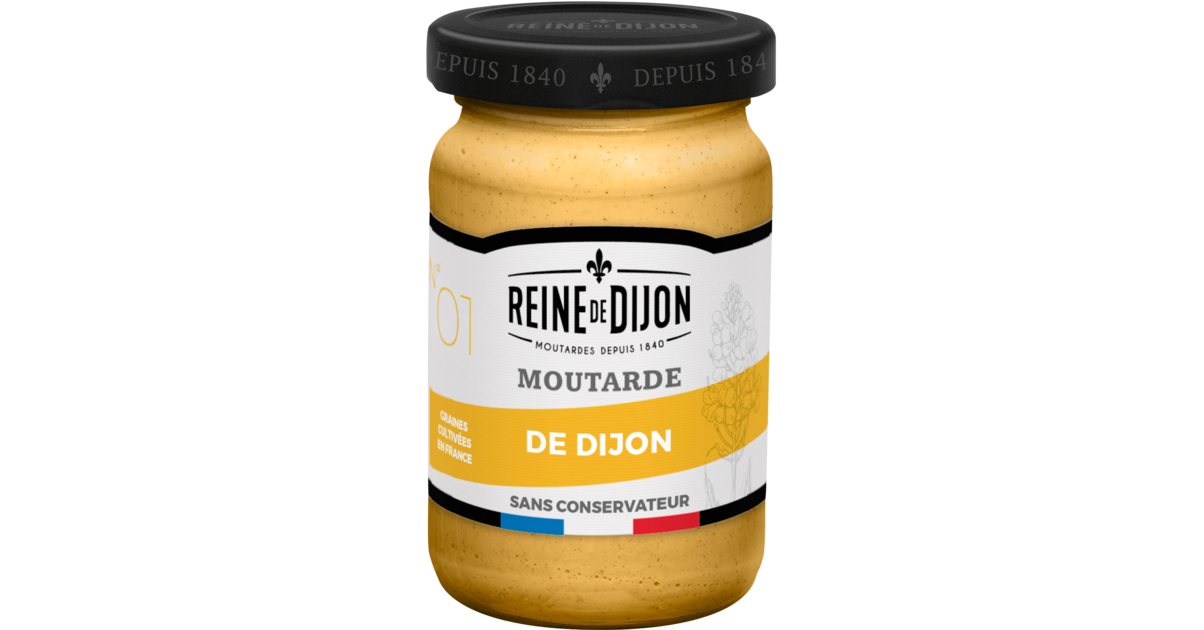 Moutarde de Dijon 185g sans conservateurs Reine de Dijon - Nos ...