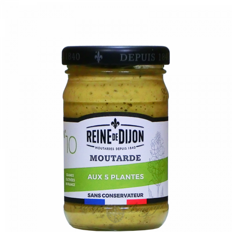 Moutarde aux 5 plantes Reine de Dijon - Nos spécialités gourmandes ...