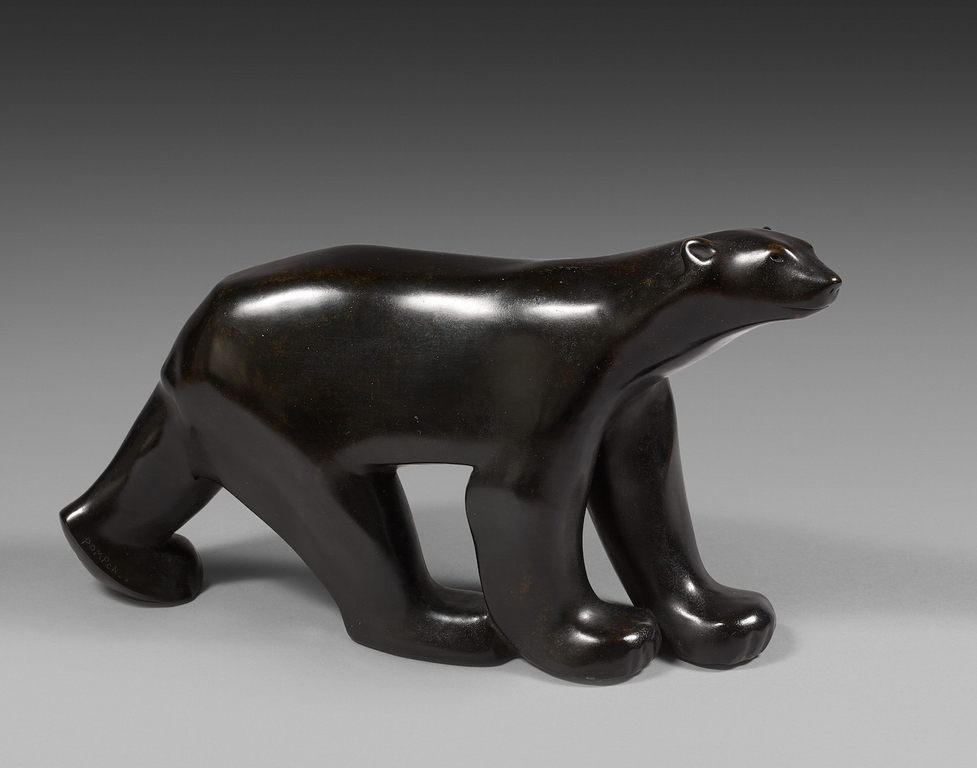 Ours polaire François Pompon noir Stampi - Art et artisanat ...