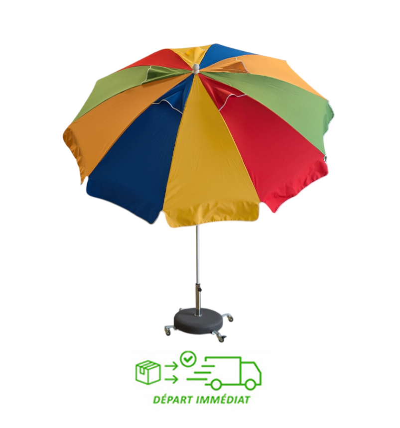 parasol rond Ø240 multicolore - Parasol classique/parasol rond - dess.fr