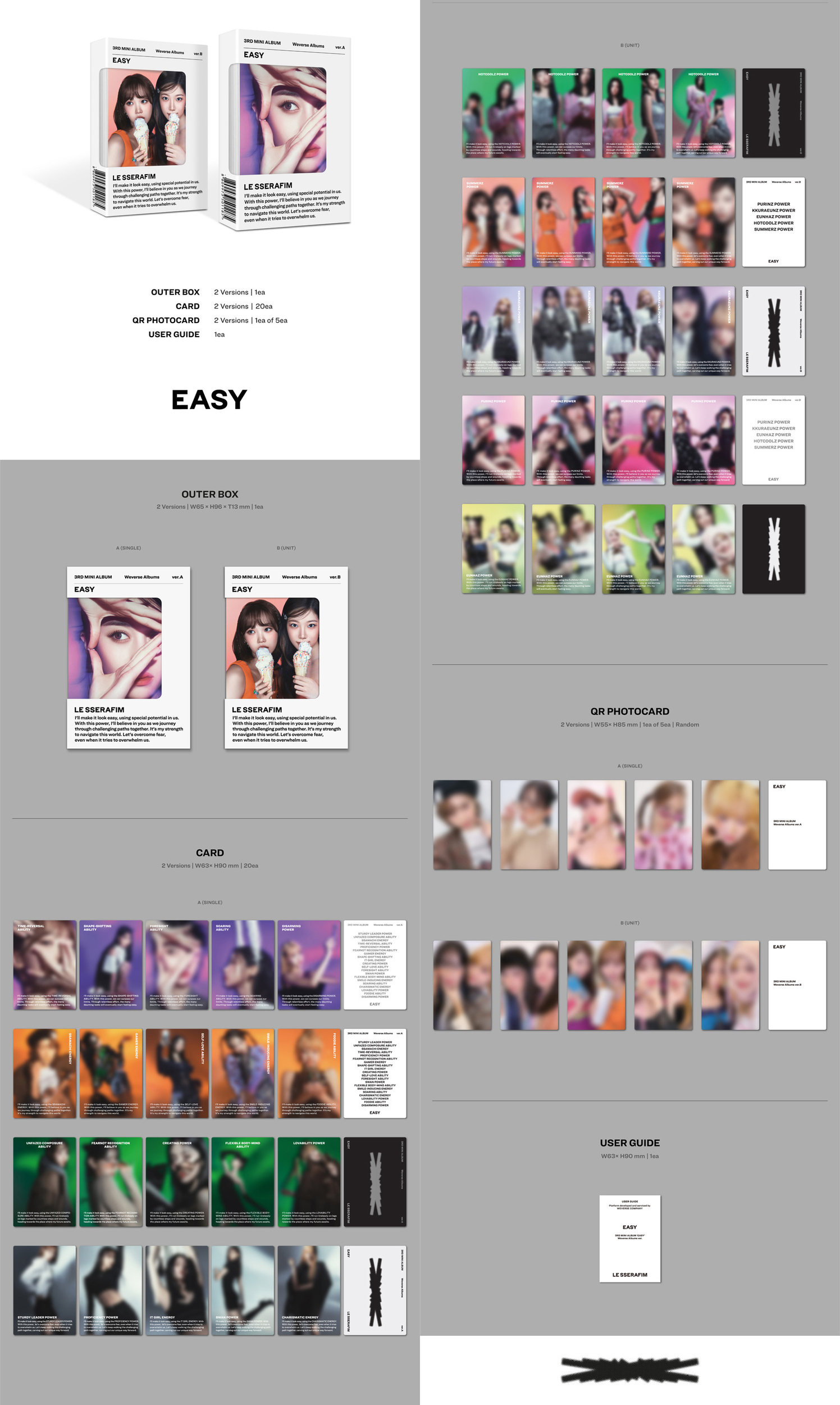 LE SSERAFIM - Easy (Weverse Albums ver.)