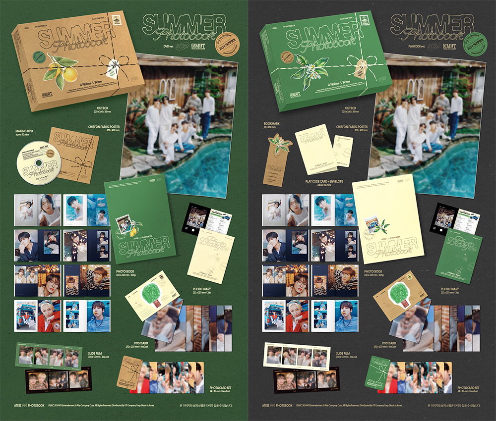 ATEEZ - Summer Photobook 2024 (DVD ver. / Play Code ver.) - mkpop