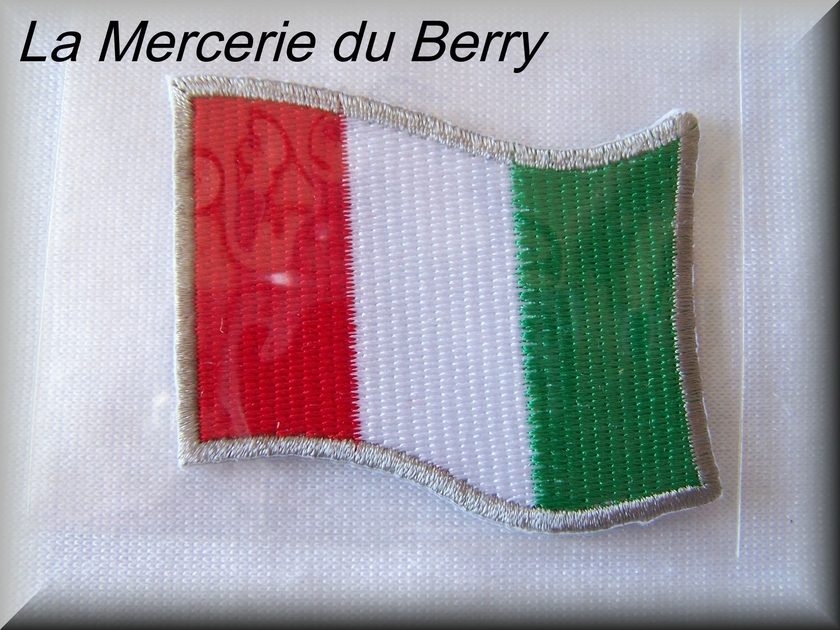 Ecusson drapeau italien - Les Ecussons - La Mercerie du Berry
