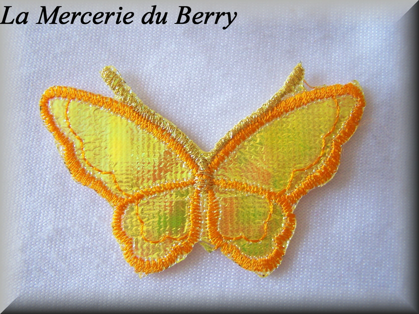 Ecusson papillon jaune - Les Ecussons - La Mercerie du Berry