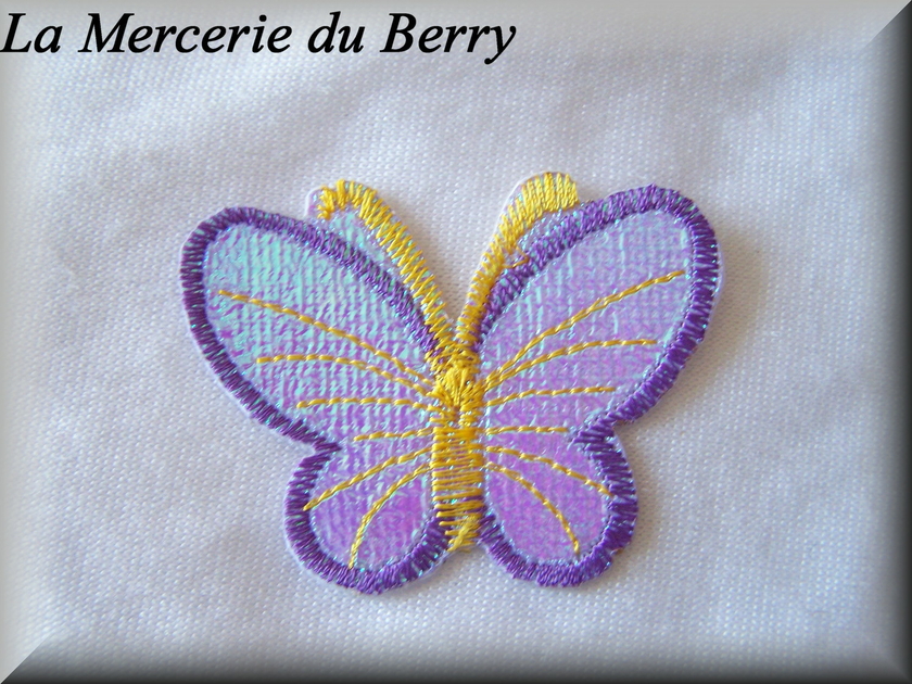 Ecusson papillon violet - Les Ecussons - La Mercerie du Berry