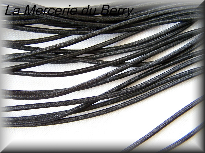Elastique rond, noir, 2.5 mm - Les Elastiques/Elastique rond - La ...