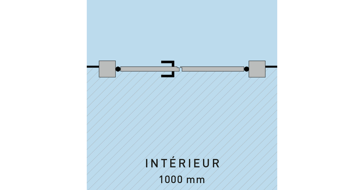 Portail de clôture en acier inoxydable PERIMESH - Scellement